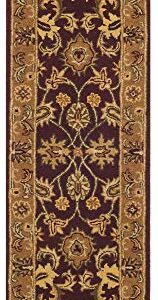 SAFAVIEH Classic Collection 2'3" x 8' Burgundy / Gold CL244A Handmade Traditional Oriental Premium Wool Runner Rug