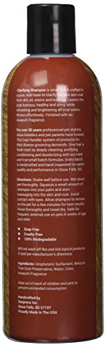 The Coat Handler Clarifying Dog Shampoo, 16 oz - Natural Ingredients, Brightening, Removes Stains and Dirt, Brightens All Coat Colors, Professional Grade Grooming Shampoo, Bulk Concentrated