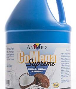 AniMed CoMega Supreme, 1 Gallon, Balanced Essential Fatty Acid Coat Supplement for Horses