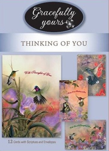 Gracefully Yours Thinking of You Simpler Times Greeting Cards featuring Larry Martin, 12, 4 designs/3 each with Scripture Message