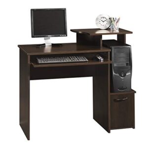 sauder beginnings collection computer desk - cinnamon cherry finish