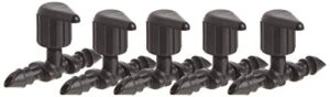 orbit 67404 1/4" barb drip irrigation drip manual shut-off valve coupling, 5-pack