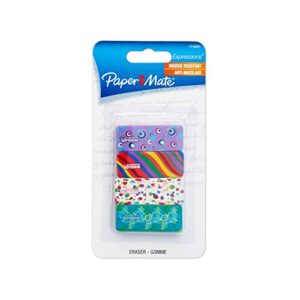 paper mate expressions decorated erasers, 4 count