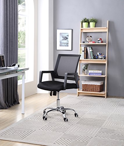 Hodedah Import HI-4025 Black Mesh Office Chair