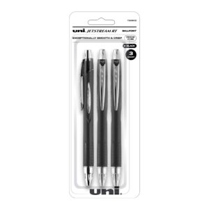 uni-ball jetstream rt ballpoint pens, bold point (1.0mm), black, 3 count