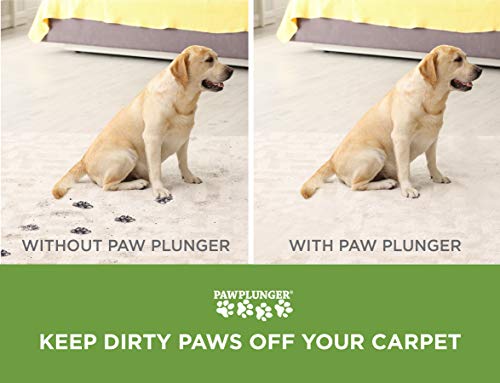 Paw Plunger - The Muddy Paw Cleaner for Dogs - Saves Carpet, Furniture, Bedding, Cars from Dirty Paw Prints - Use This Dog Paw Washer After Walks - Soft Bristles and Handle - Large, Black