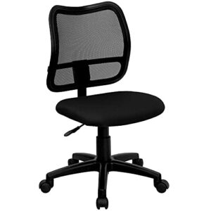 flash furniture alber mid-back black mesh swivel task office chair