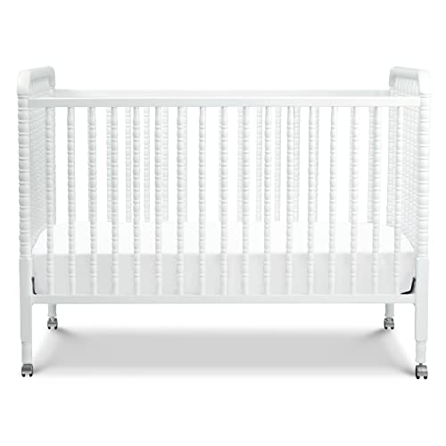 DaVinci Jenny Lind 3-in-1 Convertible Crib in White, Removable Wheels, Greenguard Gold (Mattress Not Included)