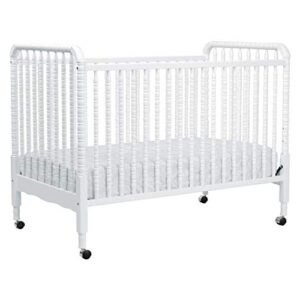 davinci jenny lind 3-in-1 convertible crib in white, removable wheels, greenguard gold (mattress not included)