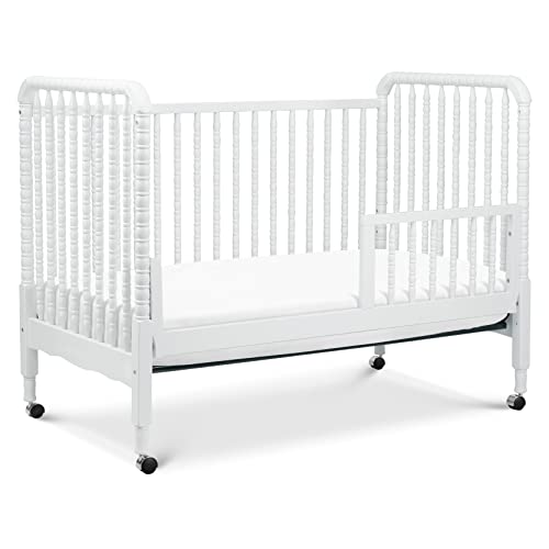 DaVinci Jenny Lind 3-in-1 Convertible Crib in White, Removable Wheels, Greenguard Gold (Mattress Not Included)