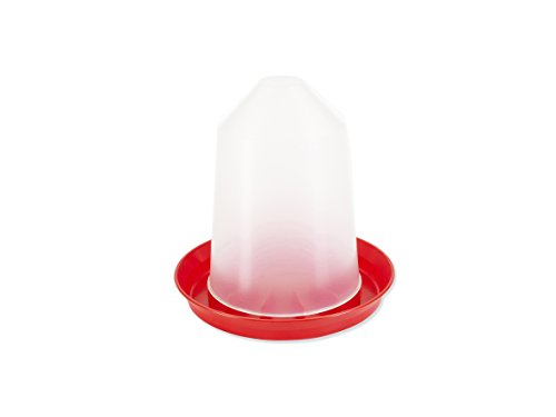 Aviary Feeder Red/transparent 3 Litre 22.5x27cm