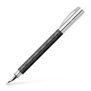 faber-castell ambition fountain pen, rhombus black - medium