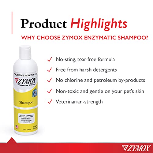 Zymox Enzymatic Shampoo for Dogs and Cats, 12oz