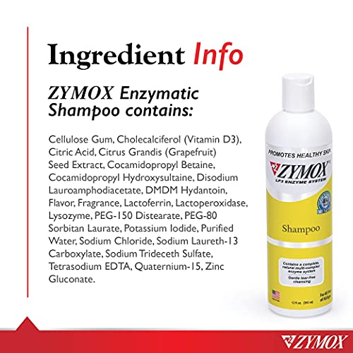 Zymox Enzymatic Shampoo for Dogs and Cats, 12oz