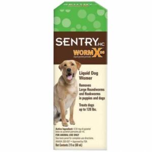 sentry hc wormx ds (pyrantel pamoate) canine anthelmintic suspension de-wormer for dogs, 2 oz