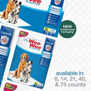 Four Paws Wee-Wee Superior Performance X-Large Dog Pee Pads - Dog & Puppy Pads for Potty Training - Dog Housebreaking & Puppy Supplies - 28" x 34" (40 Count),White