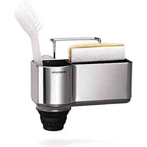 simplehuman sink caddy sponge holder, brushed stainless steel