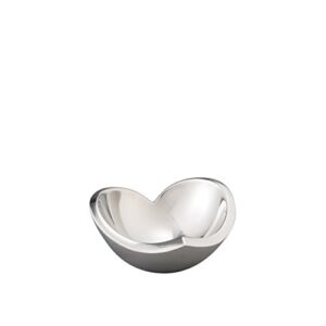 nambe love bowl mini | metal heart candy bowl | valentine’s day décor and gift for her | heart shaped mirror bowl | decorative bowl for mantel, entry way, or kitchen counter