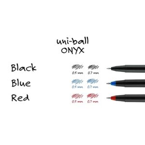 uni-ball 60040 Onyx Roller Ball Stick Dye-Based Pen Black Ink Micro Dozen