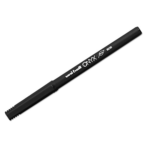 uni-ball 60040 Onyx Roller Ball Stick Dye-Based Pen Black Ink Micro Dozen