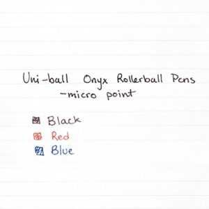 uni-ball 60040 Onyx Roller Ball Stick Dye-Based Pen Black Ink Micro Dozen