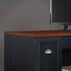 Bush Furniture Fairview L Shaped Desk in Antique Black