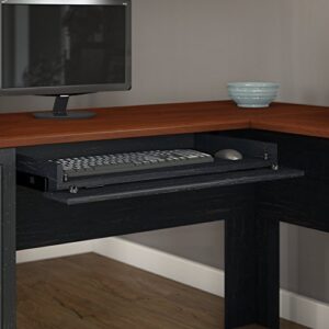 Bush Furniture Fairview L Shaped Desk in Antique Black