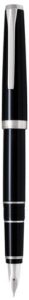 pilot metal falcon collection fountain pen, black barrel, fine nib (60570)