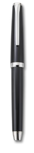 PILOT Metal Falcon Collection Fountain Pen, Black Barrel, Fine Nib (60570)