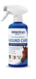 vetericyn plus horse wound care spray | equine healing aid and skin repair, clean wounds, relieve itchy skin. 16 ounces