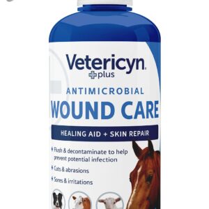 Vetericyn Plus Horse Wound Care Spray | Equine Healing Aid and Skin Repair, Clean Wounds, Relieve Itchy Skin. 16 ounces