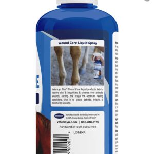 Vetericyn Plus Horse Wound Care Spray | Equine Healing Aid and Skin Repair, Clean Wounds, Relieve Itchy Skin. 16 ounces