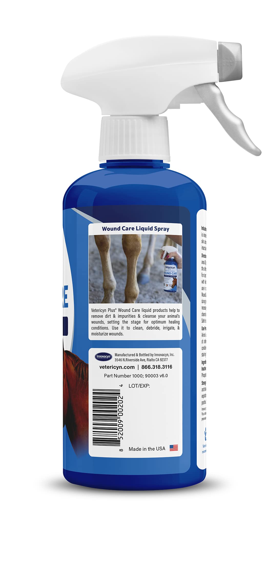 Vetericyn Plus Horse Wound Care Spray | Equine Healing Aid and Skin Repair, Clean Wounds, Relieve Itchy Skin. 16 ounces