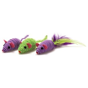 our pets three twined mice catnip toys for indoor cats