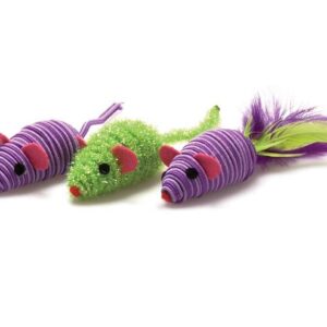 Our Pets Three Twined Mice Catnip Toys for Indoor Cats