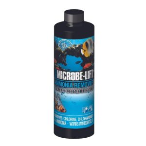 microbe-lift ammonia remover aquarium water treatment for fresh and salt water fish tanks, 16oz