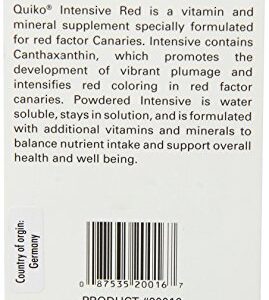 Quiko Intensive Red with Canthaxanthin for Red-Factor Canaries, Vitamin & Mineral Supplement, Red-Factor Color Intensifier, 1.2 Ounce