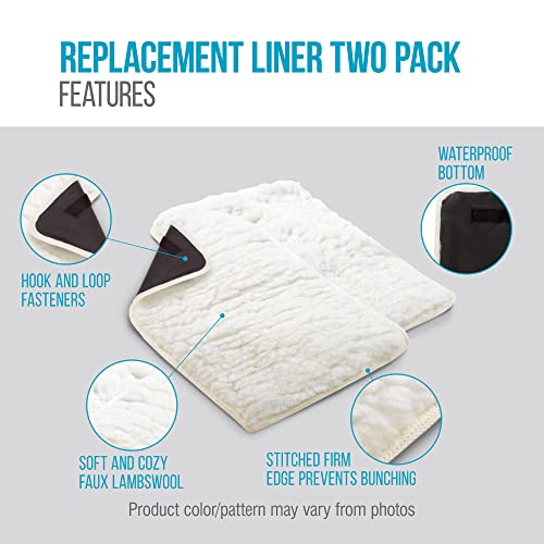 Sherpa (2 Count) Replacement Liners for Travel Pet Carriers - White, Medium