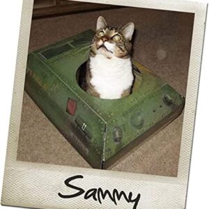 Suck UK | Cat Tank Play House | Send Your Feline to the Frontline with a Cardboard Cat House | Interactive Cat Toys & Kitten Toys | | Tank You for Your Service | Cardboard Cat Houses & Condos |