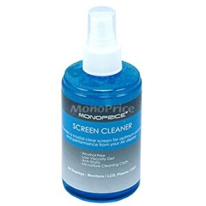 Monoprice 105176 Universal Screen Cleaner (Large Bottle, Blister Pack) for LCD and Plasma TV, all iPad, iPhone, Galaxy Tab, and Smartphones,200ml (Blister Pack), Blue