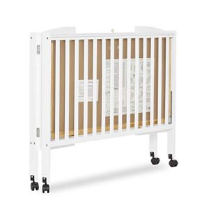 Dream On Me, Full Size 2-in-1 Folding Stationary Side Crib, White