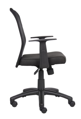 Boss Office Products Budget Mesh Task Chair with Arms in Black