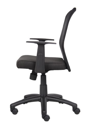 Boss Office Products Budget Mesh Task Chair with Arms in Black