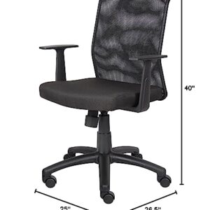 Boss Office Products Budget Mesh Task Chair with Arms in Black