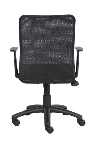 Boss Office Products Budget Mesh Task Chair with Arms in Black