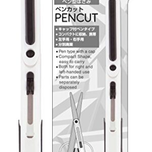 RayMay SH601 W Pen Style Portable Scissors Pen Cut, White