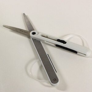 RayMay SH601 W Pen Style Portable Scissors Pen Cut, White