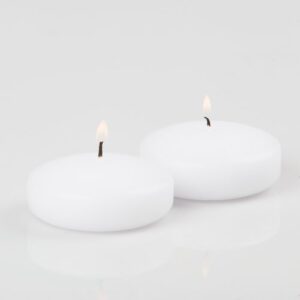 richland floating candles 3" white set of 12