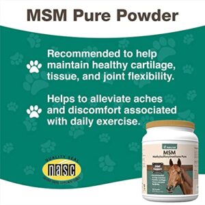 NaturVet MSM Methylsulfonylmethane Pure Joint Support Supplement for Horses, Powder, Made in The USA with Globally Source Ingredients 2 Pounds