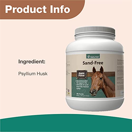 NaturVet – Sand Free Horse Powder – 3 lbs – Maintains Healthy Intestinal Function – Supports Removal of Sand from Ventral Colon – Enhanced with Tasty Apple Flavor